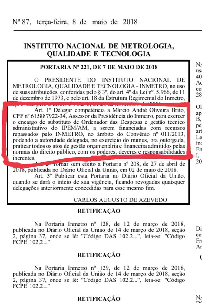 Sai nova portaria do Inmetro estendendo os poderes de Márcio André ...