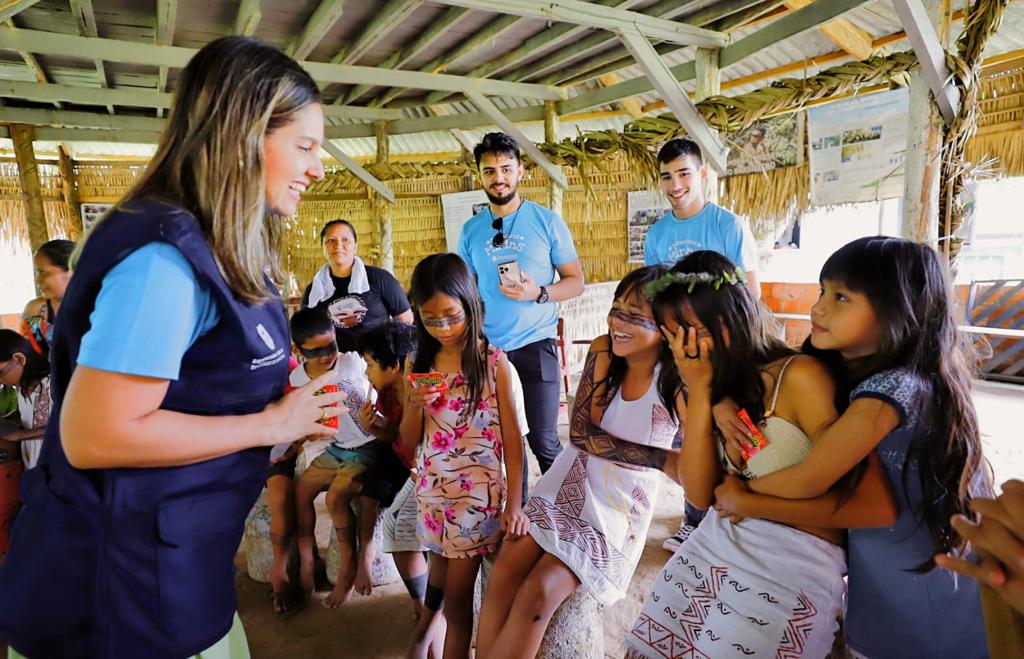 Defensores Mirins realizam ação em comunidade indígena Kambeba