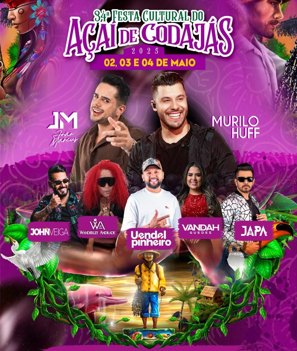 Codajás celebra 34ª Festa Cultural do Açaí com shows nacionais e ...